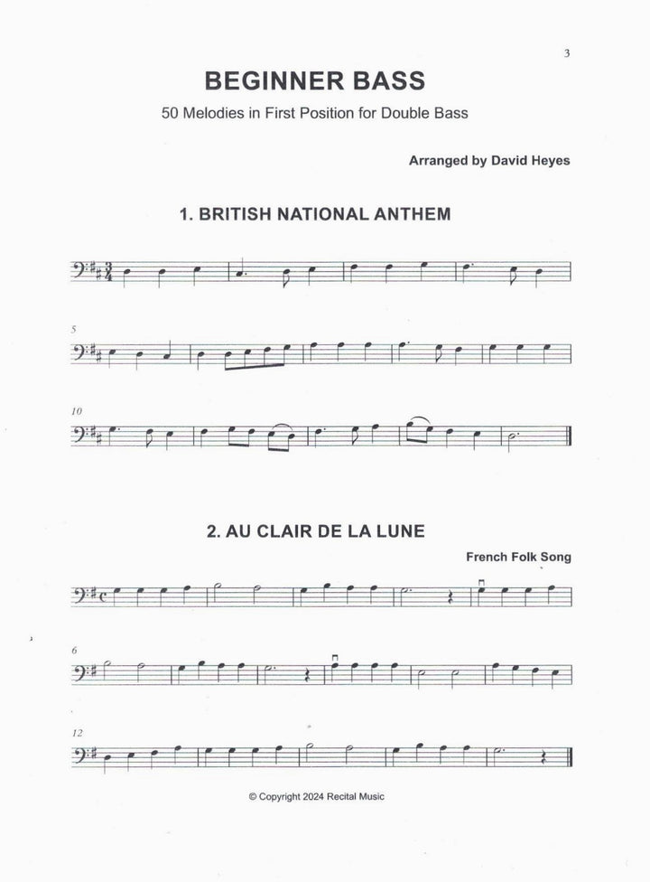Double Bass Sheet Music