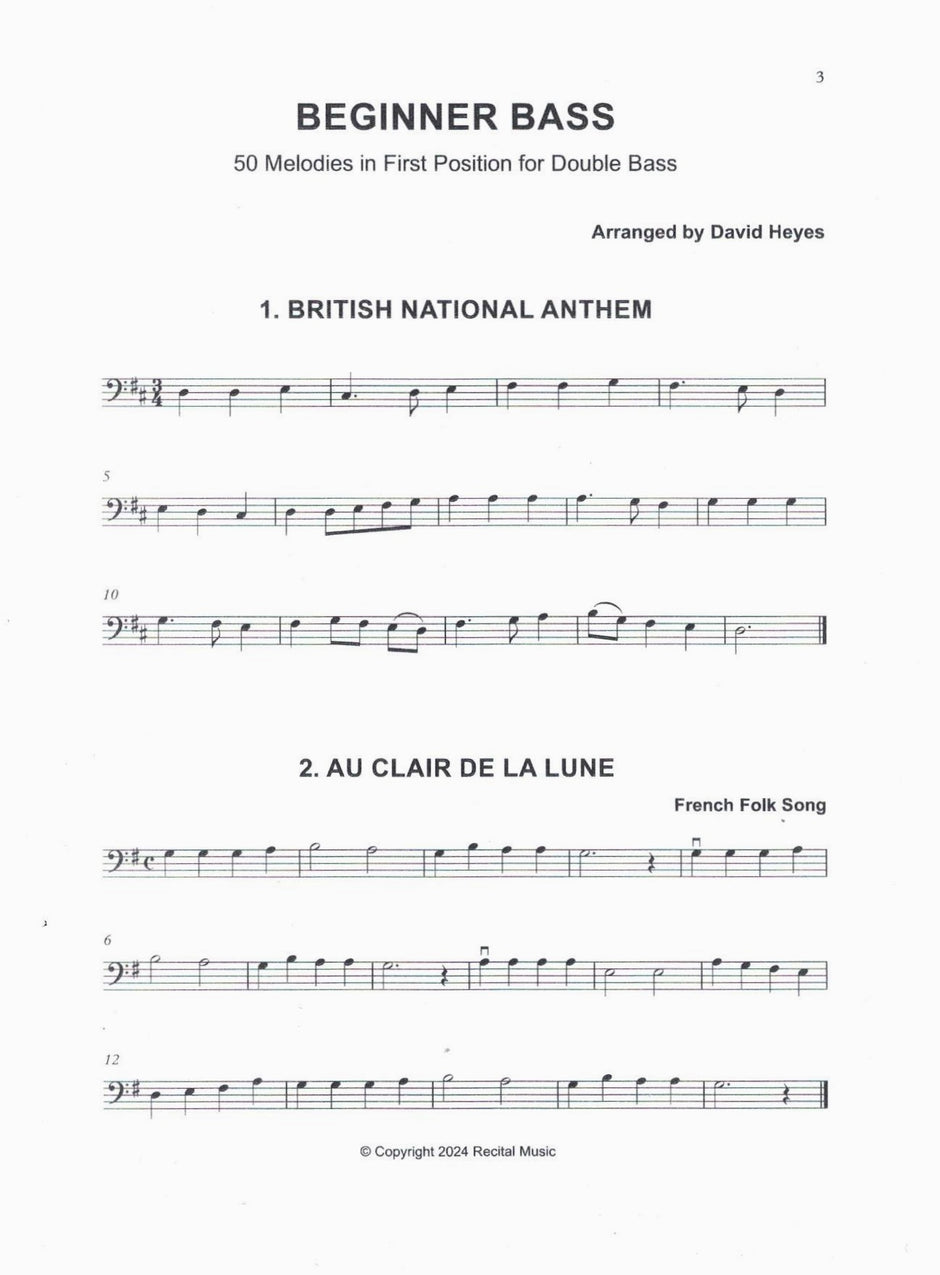 Double Bass Sheet Music