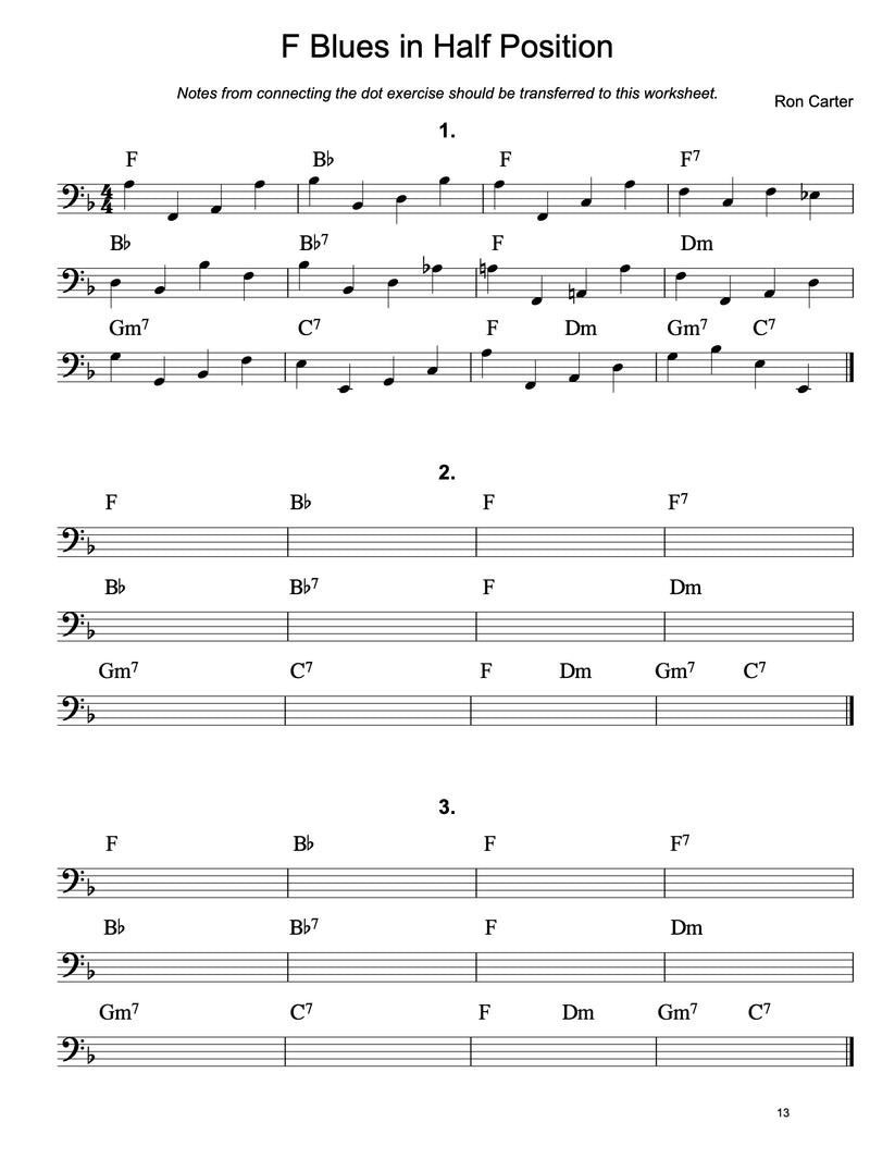 Ron Carter: Blueprint for the Working Jazz Bassist – Double Bass Sheet ...