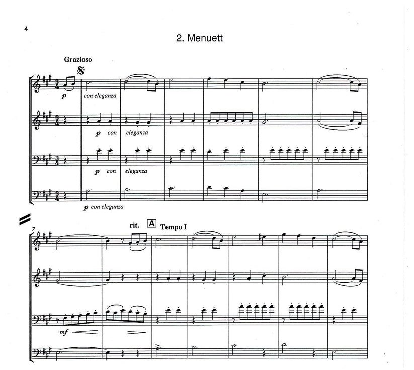 Bernhard Alt: Suite for double bass quartet – Double Bass Sheet Music