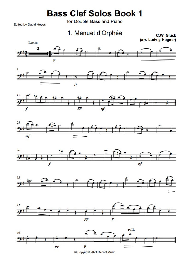 Double Bass Sheet Music