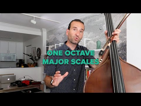 One Octave Major Scales – Double Bass Sheet Music
